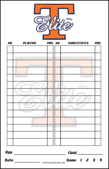 Custom Lineup Cards – DugoutBoards
